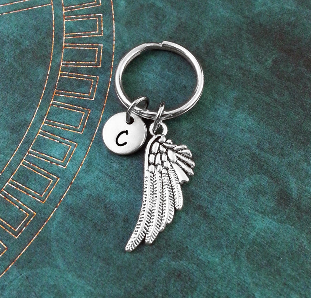 Angel Wing Keychain, SMALL Angel Wing Charm, Angel Wing Keyring, Angel ...