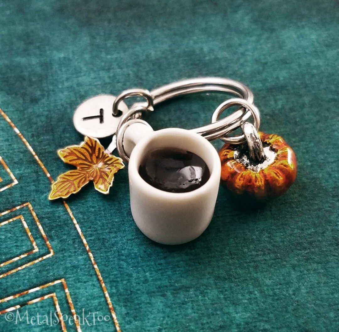 Pumpkin Spice Latte Keychain SMALL Pumpkin Spice Coffee Keychain Autumn ...
