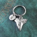 Shark Tooth Keychain Personalized Keychain Shark Keyring | Etsy