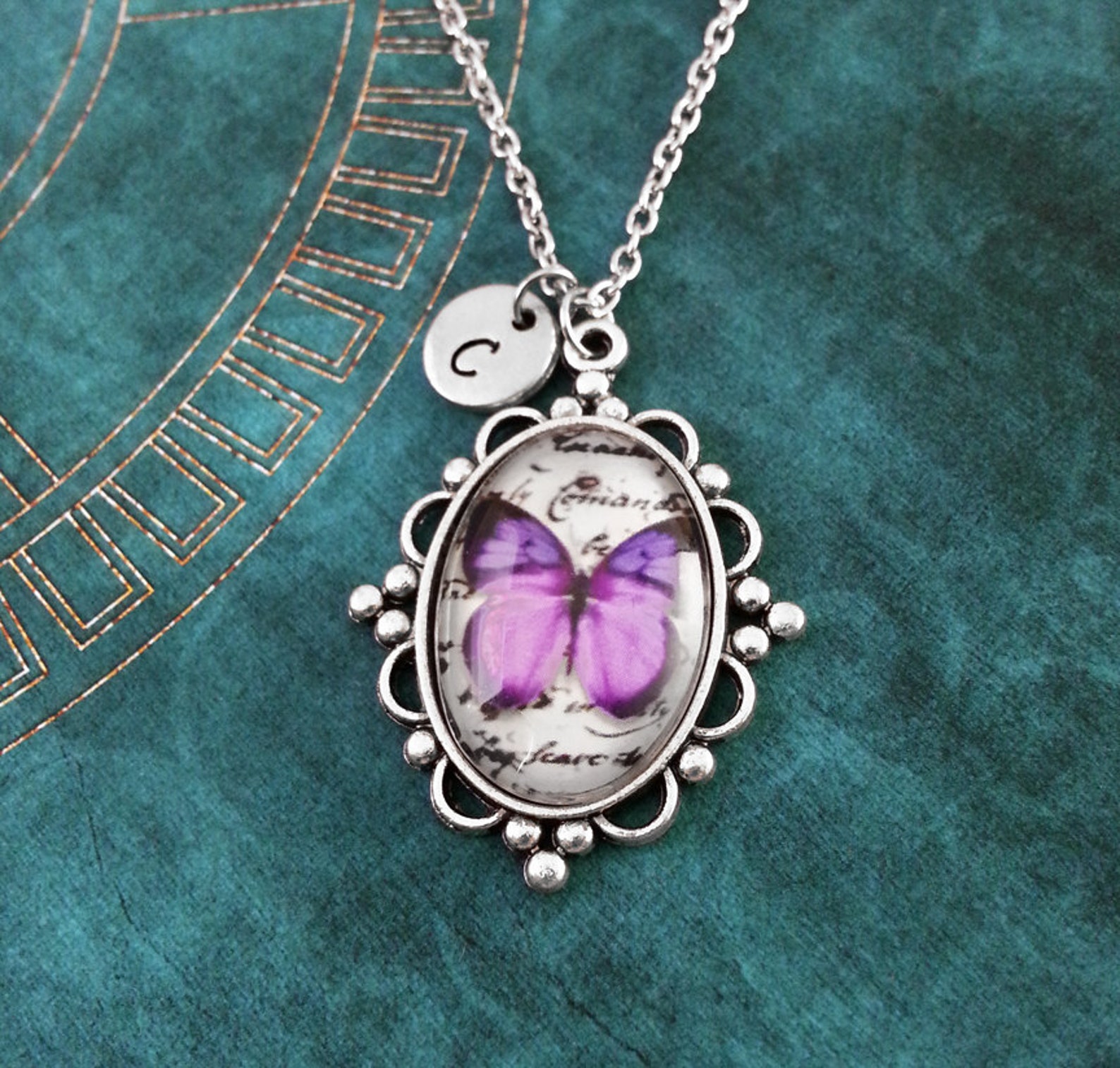 Purple Butterfly Keychain Butterfly Charm Personalized Key - Etsy