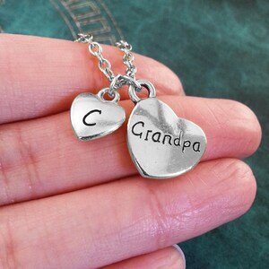 Grandpa Keychain SMALL Grandpa Heart Keychain Silver Grandpa Keyring ...