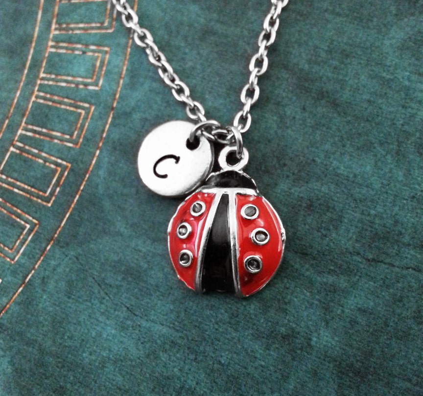 Ladybug Keychain SMALL Red Lady Bug Keyring Personalized | Etsy