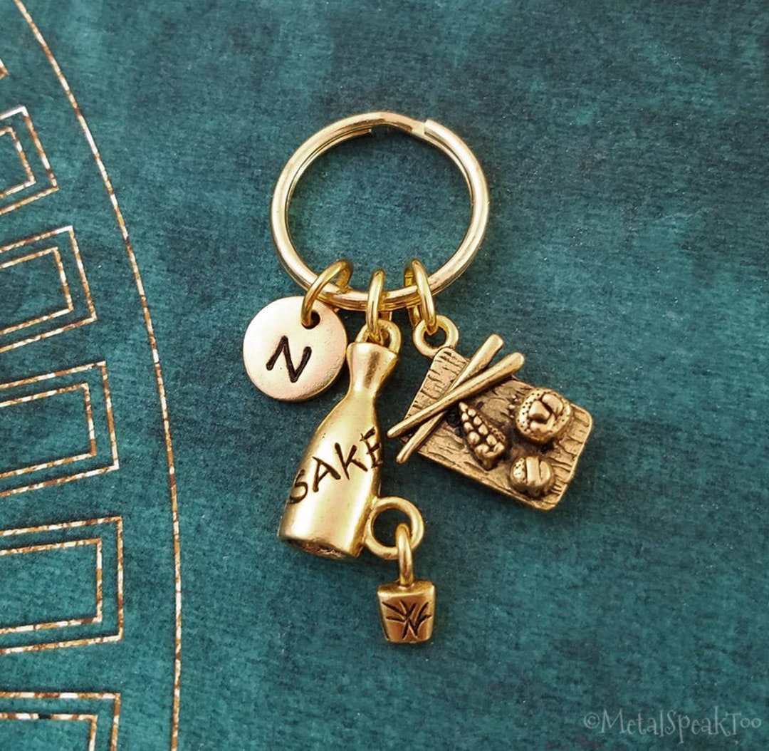 Sushi Keychain SMALL Sake Keychain Alcohol Keychain Japanese Keychain ...