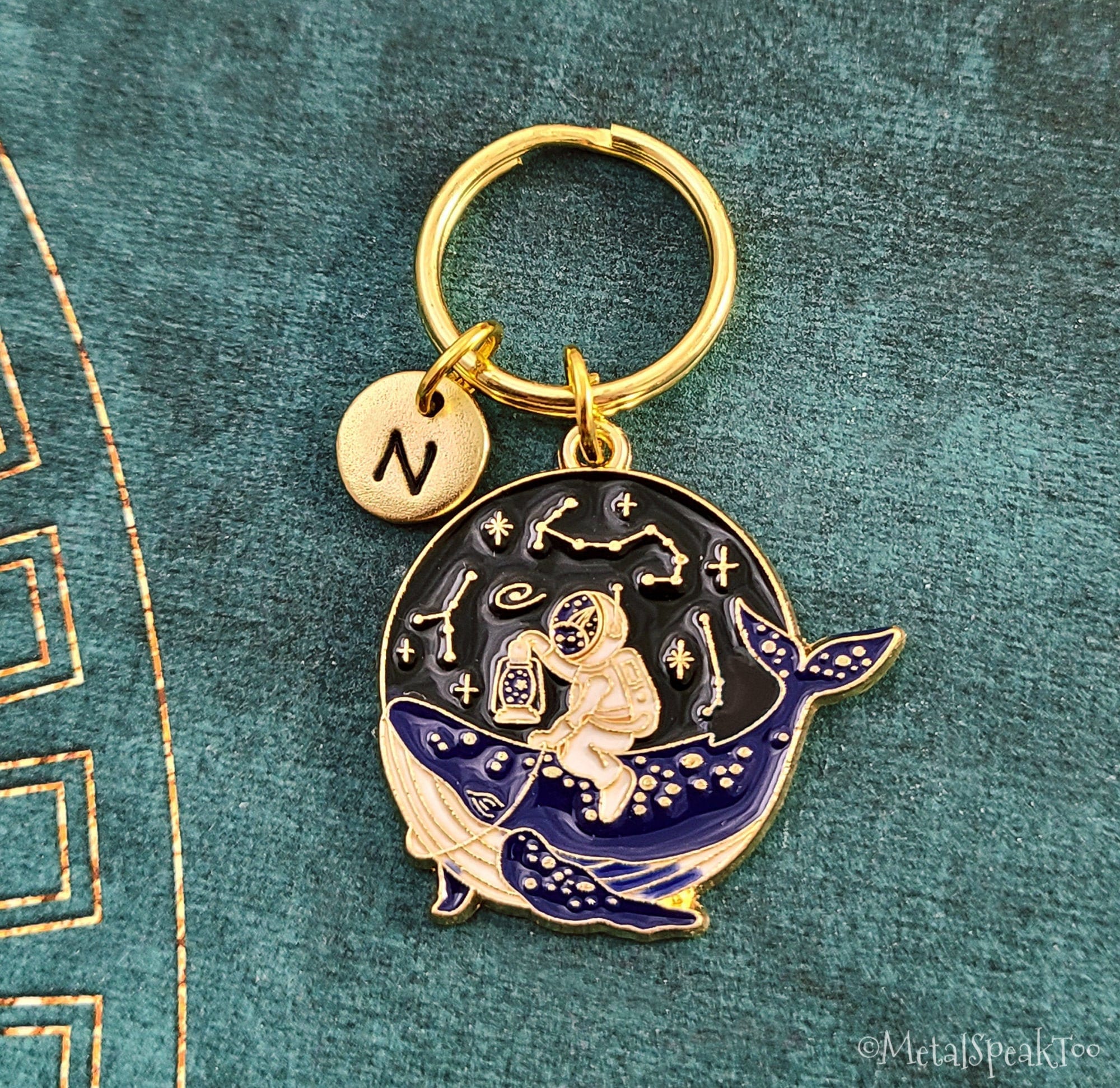 Space Whale Keychain SMALL Cosmic Whale Keychain Astronaut Keychain ...