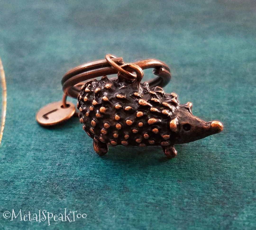 Hedgehog Keychain SMALL Hedgehog Keyring Porcupine Keychain Charm ...