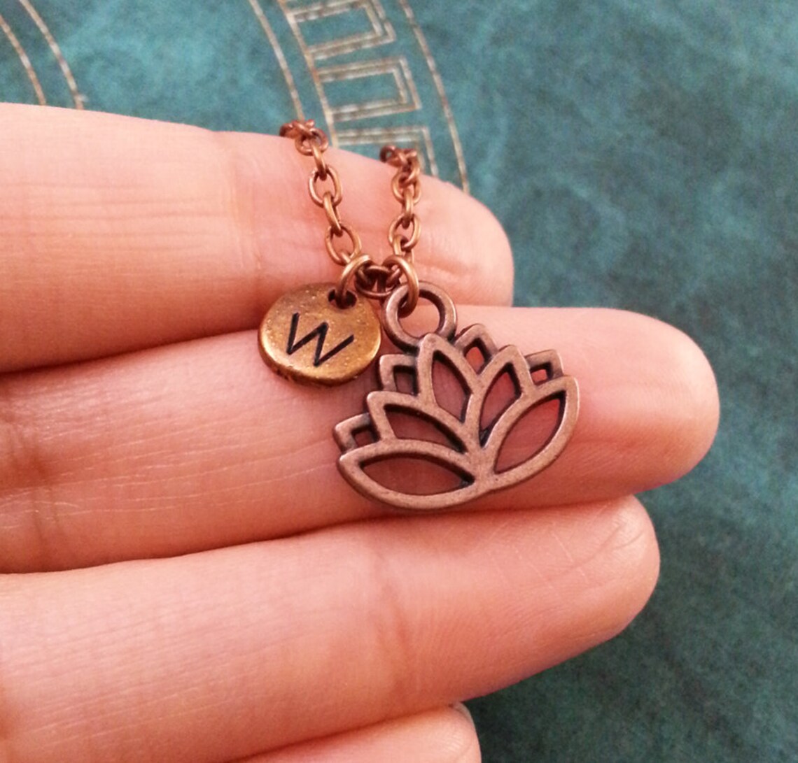 Lotus Keychain VERY SMALL Lotus Flower Keyring Personalized Keychain ...