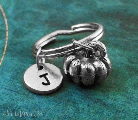 Pumpkin Keychain VERY SMALL Pumpkin Keyring Halloween Keychain | Etsy