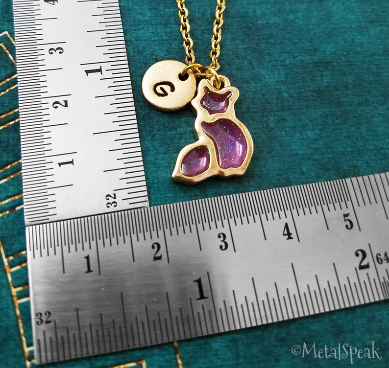 Cat Keychain VERY SMALL Purple Cat Keyring Cat Charm Keychain Kitten ...