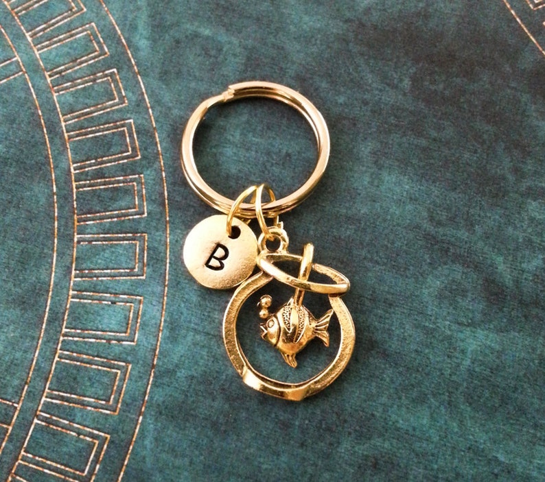 Fishbowl Keychain SMALL Fish Bowl Keychain Personalized - Etsy