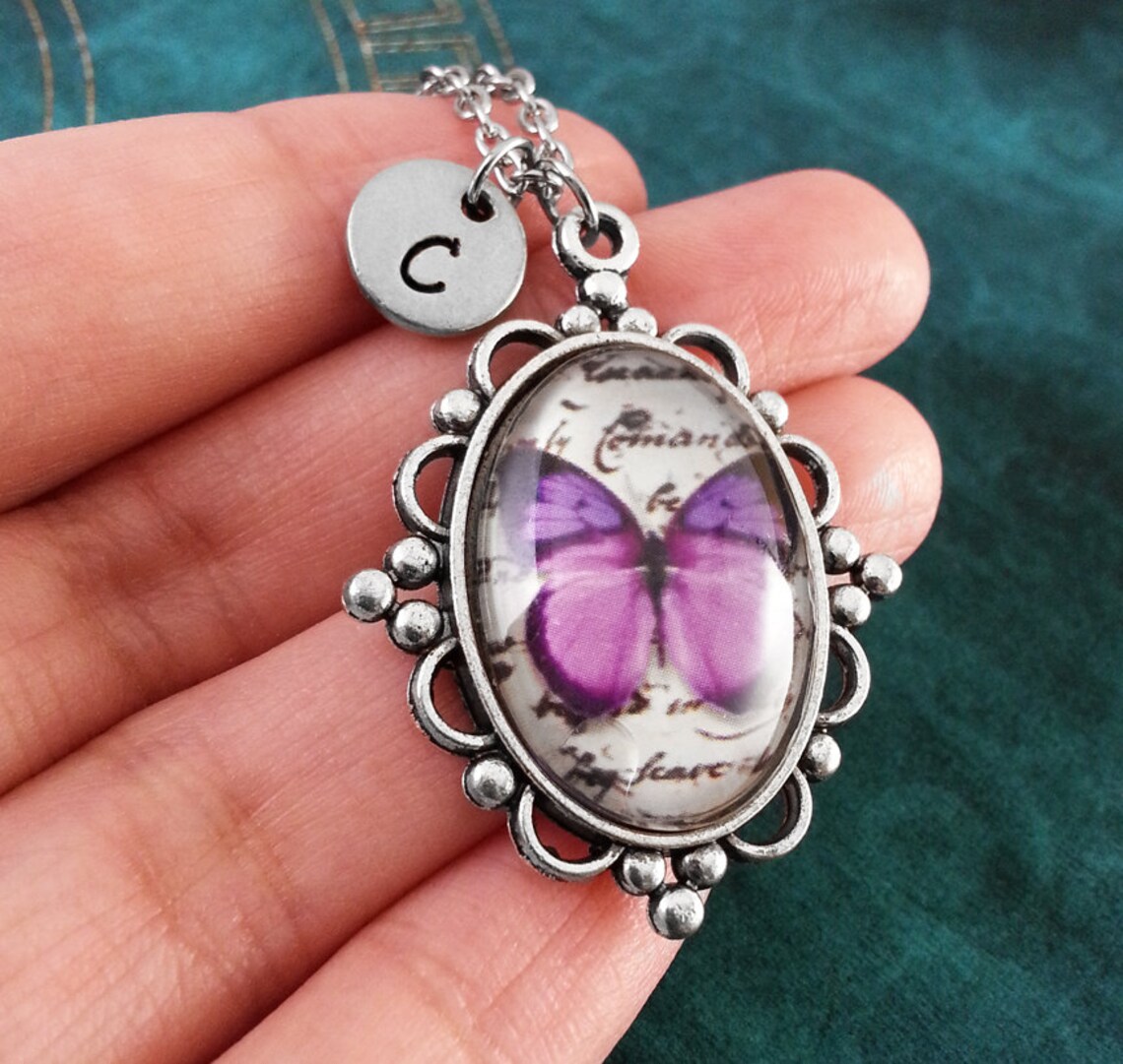 Purple Butterfly Keychain Butterfly Charm Personalized Key - Etsy