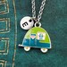 Trailer Keychain SMALL Blue and Green Trailer Keyring Mobile Home ...
