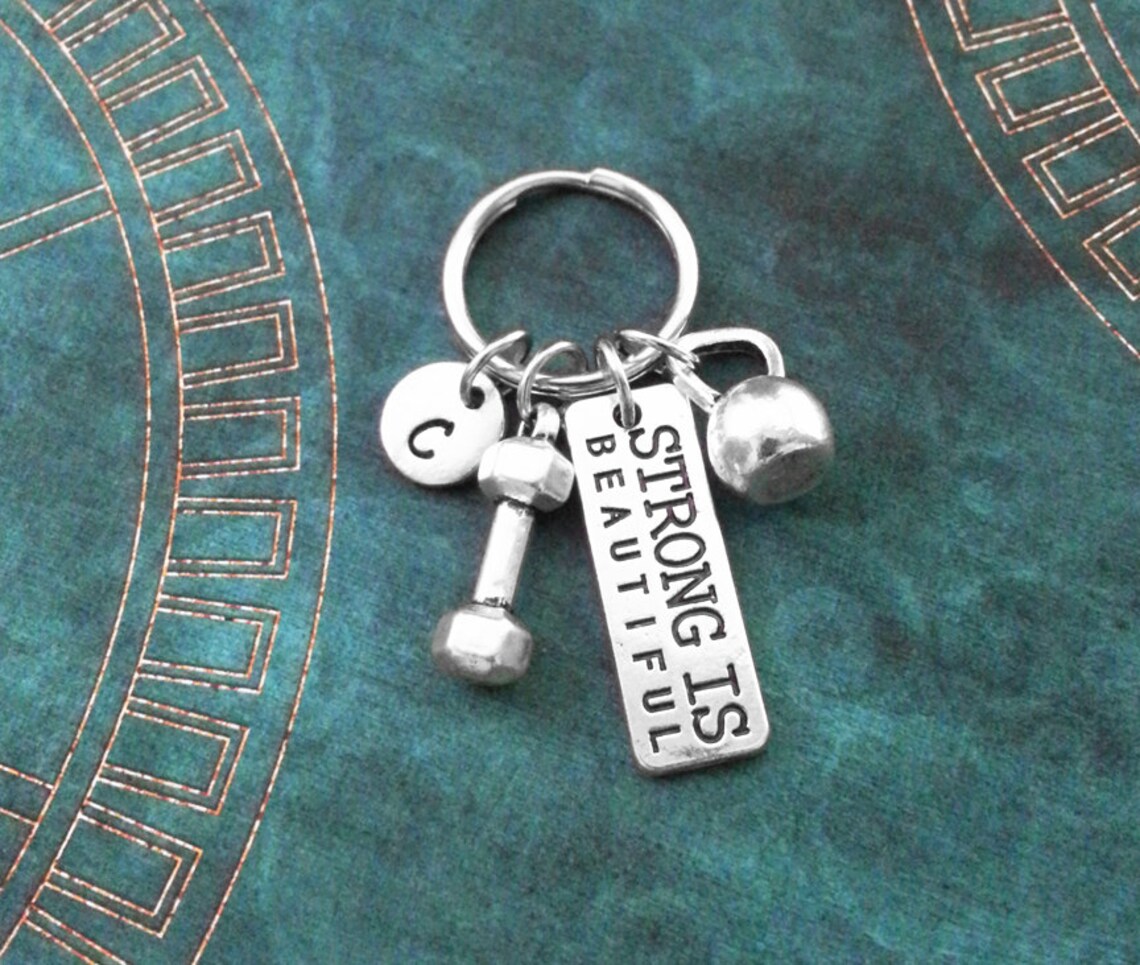 Strong is Beautiful Keychain SMALL Kettlebell Keychain - Etsy