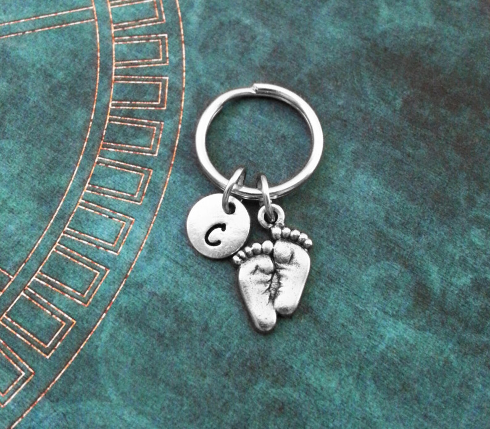 Footprints Keychain VERY SMALL Baby Feet Keychain Foot - Etsy