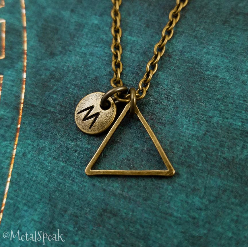 Triangle Keychain VERY SMALL Bronze Triangle Keyring Geometric - Etsy