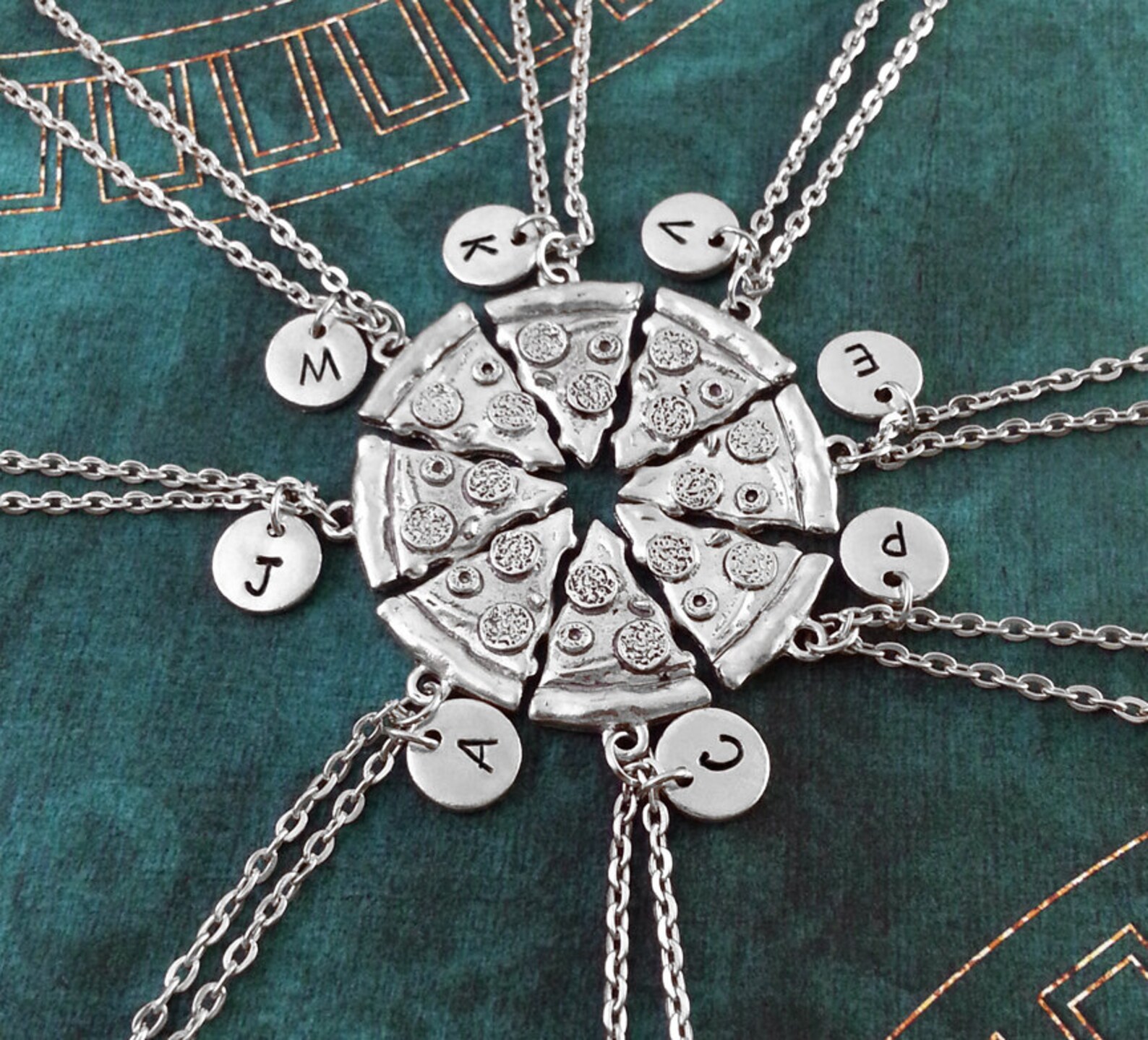 Friendship Pizza Keychains Pizza Slice Keyrings Personalized - Etsy