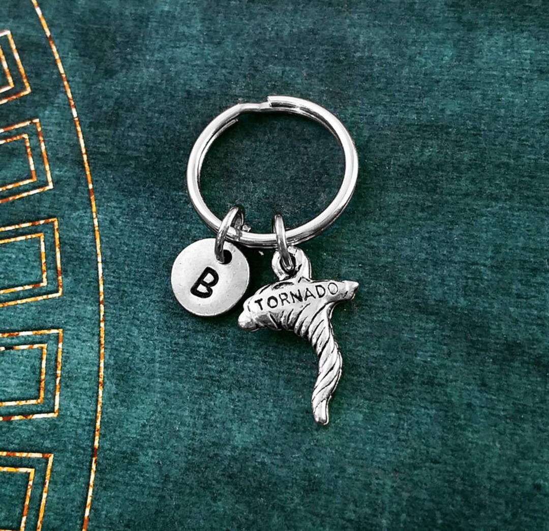 Tornado Keychain SMALL Tornado Keyring Pendant Keychain Bad Weather ...