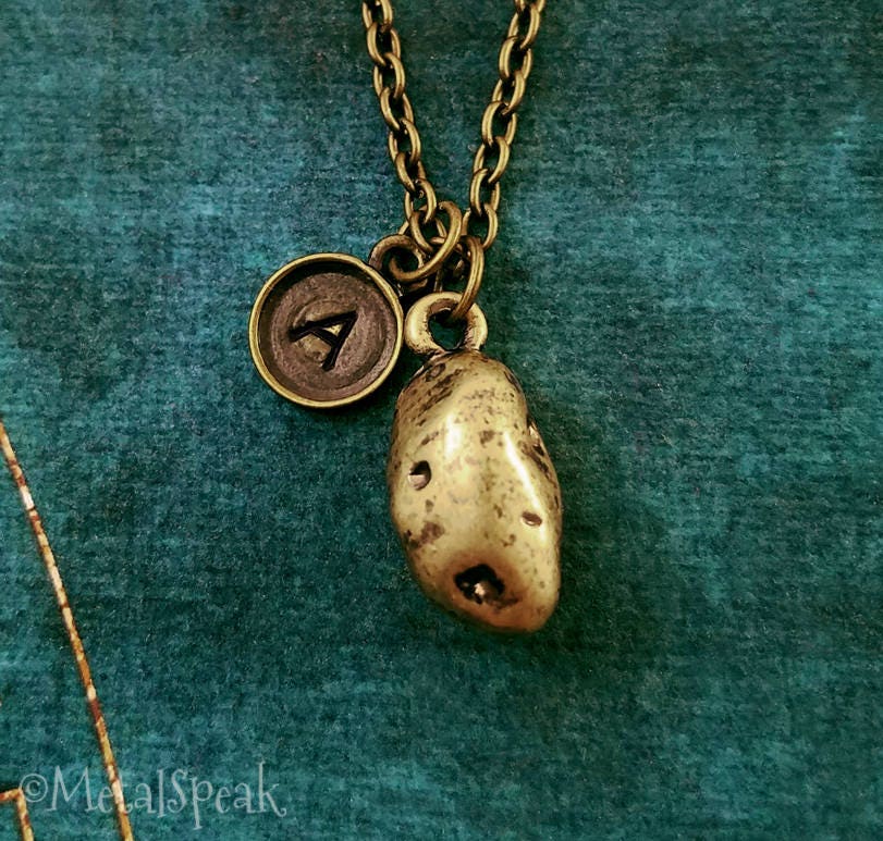Potato Keychain VERY SMALL Bronze Russet Potato Keyring Baked | Etsy