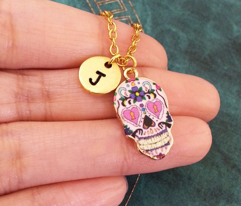 Sugar Skull Keychain SMALL Day of the Dead Keychain Personalized ...