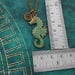 Seahorse Keychain SMALL Patina Seahorse Keyring Beach Keychain Ocean ...