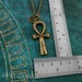 Ankh Keychain SET of 2 SMALL Ankh Charm Keychains Personalized Initial ...