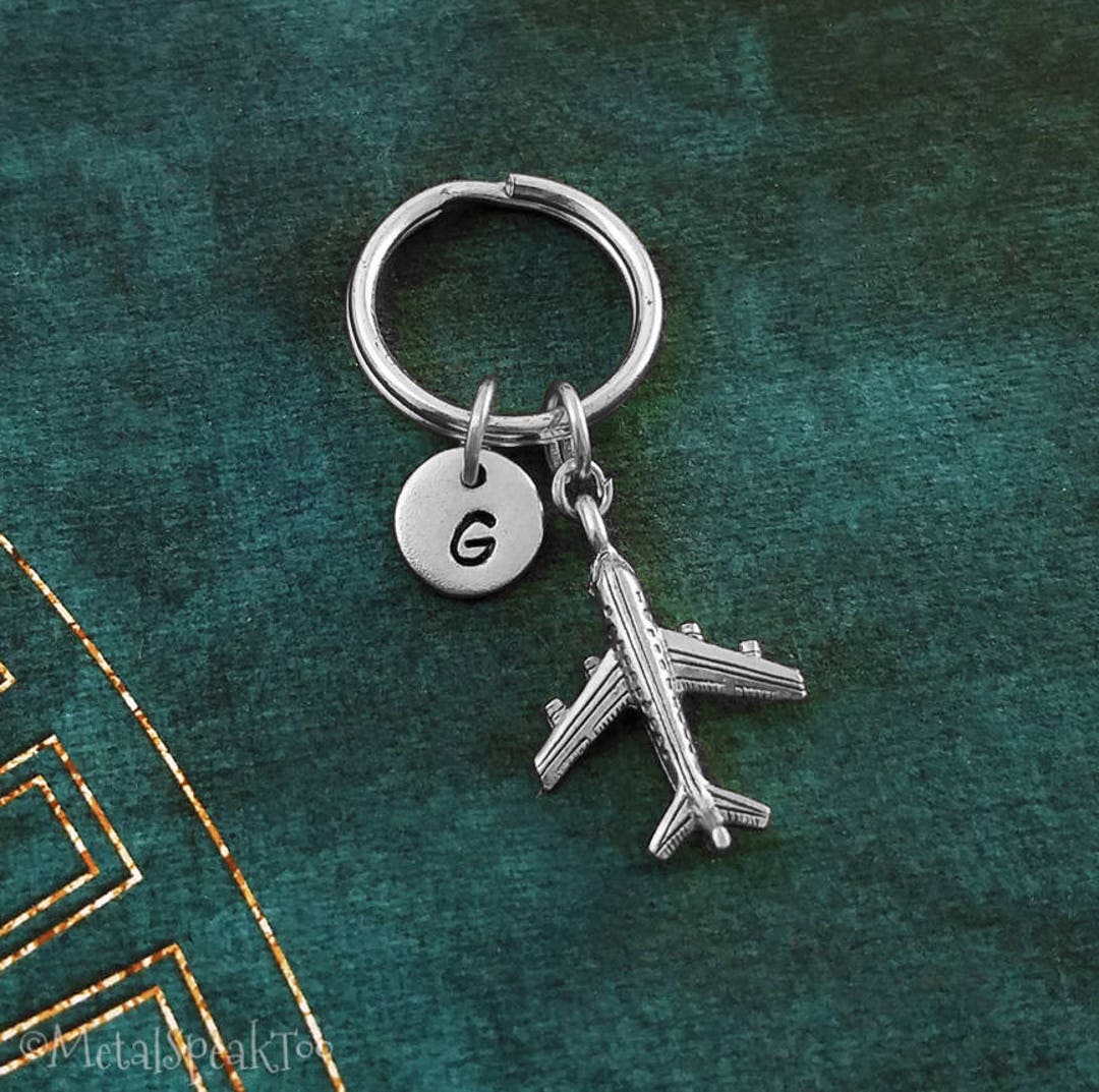 Airplane Keychain SMALL Airplane Keyring Plane Keychain Long Distance ...