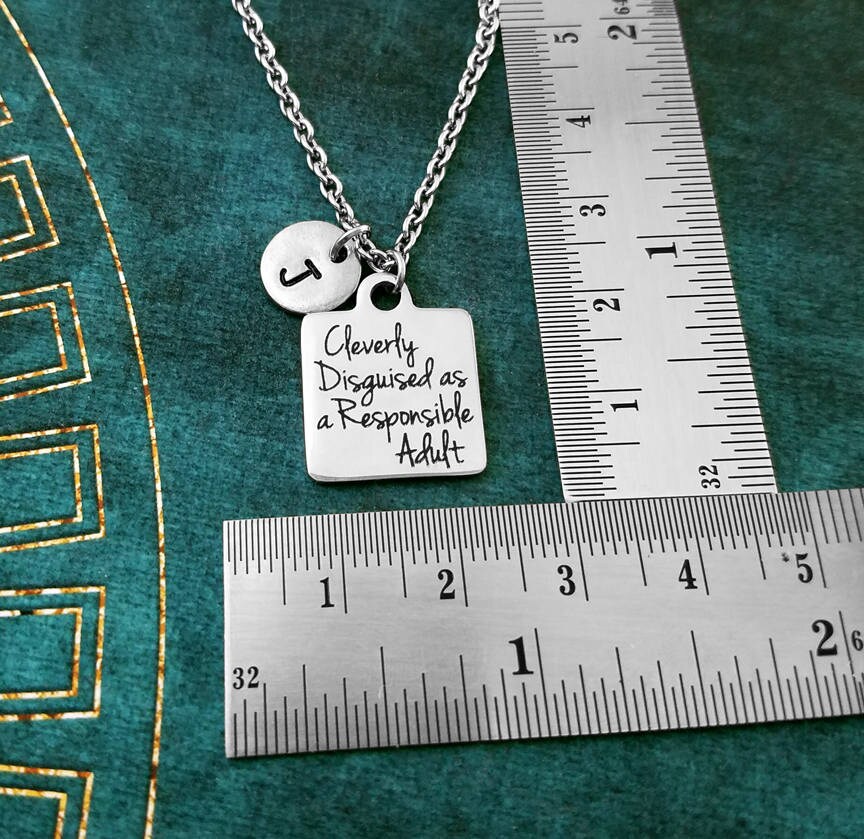 Cleverly Disguised as an Adult Keychain SMALL Charm Keychain | Etsy