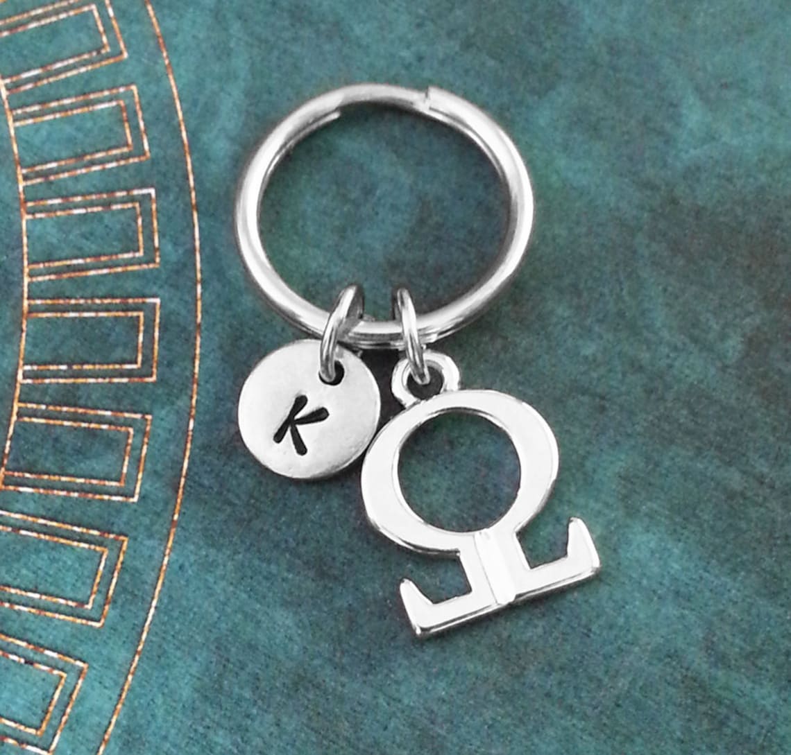 Omega Keychain SMALL Greek Letter Keychain Greek Alphabet Keychain ...