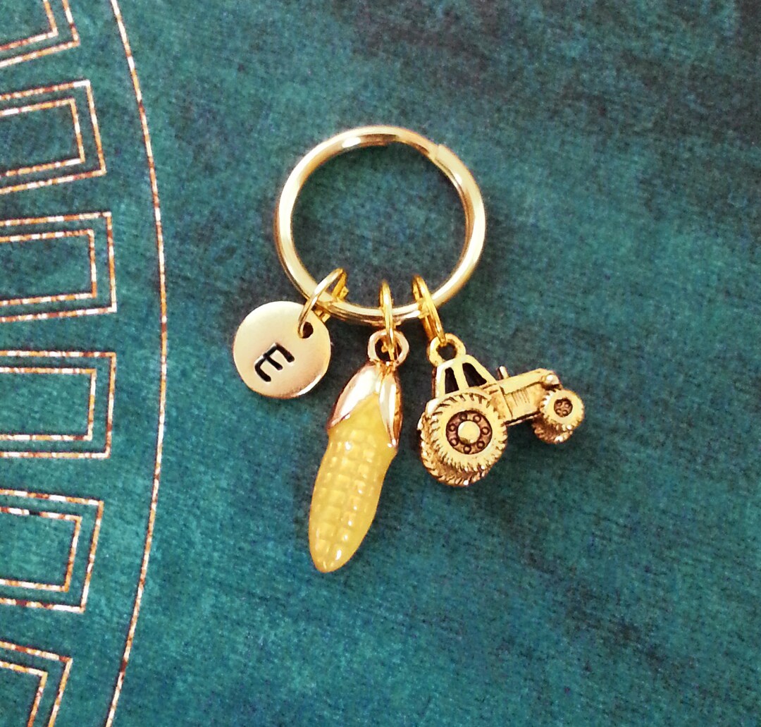 Tractor Keychain SMALL Tractor Keyring Dad Keychain Boyfriend Keychain ...