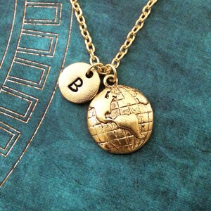 Globe Keychain VERY SMALL Gold Globe Keyring Personalized Keychain ...