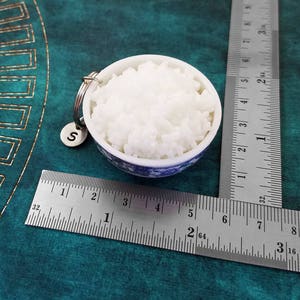 Rice Keychain LARGE Rice Bowl Keychain Rice Keychain Chinese Food ...
