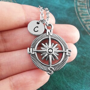 Compass Keychain SMALL Compass Charm Personalized Key Ring Compass ...