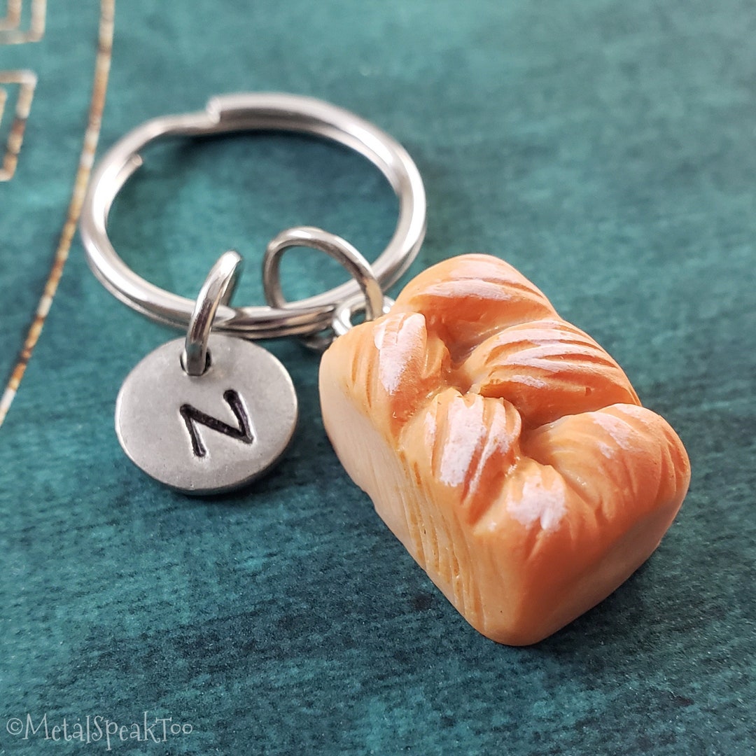 Bread Keychain SMALL Braided Loaf of Bread Pendant Challah Baker Charm ...