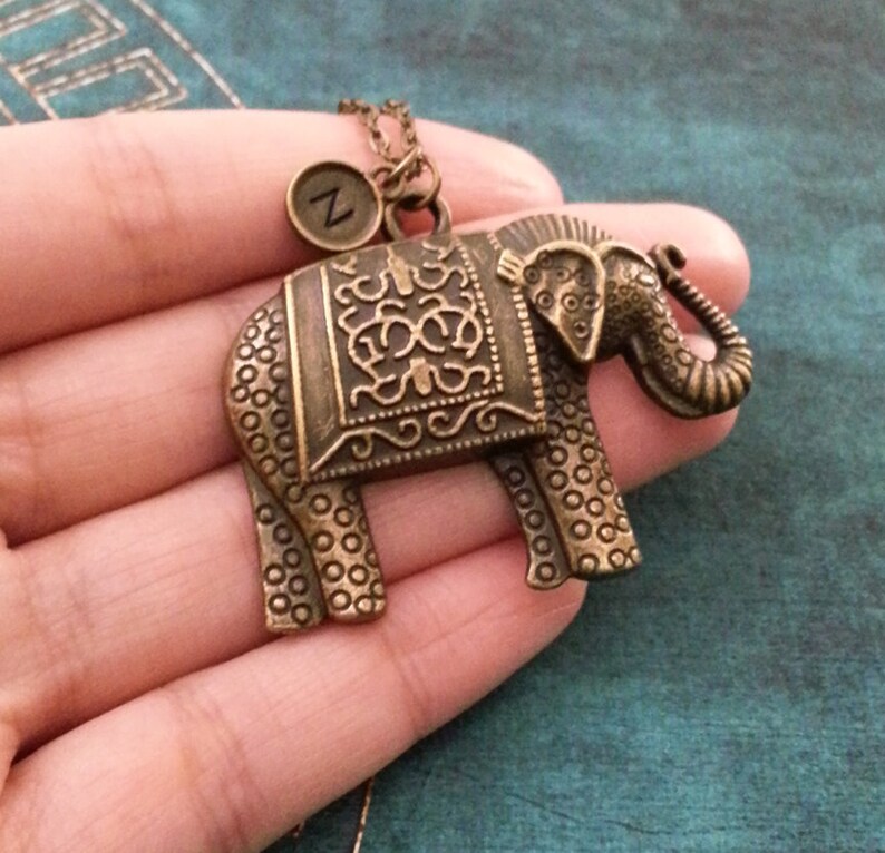 Elephant Keychain LARGE Elephant Keyring Bronze Keychain | Etsy