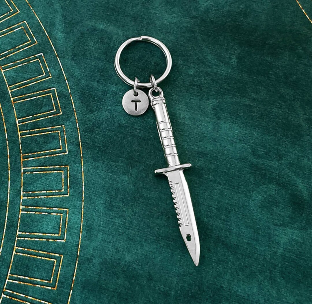 Knife Keychain SMALL Dagger Keychain Dad Keychain Boyfriend Keychain ...