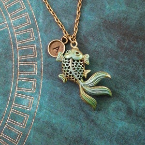 Fish Keychain SMALL Bronze Fish Keyring Personalized Keychain Patina ...