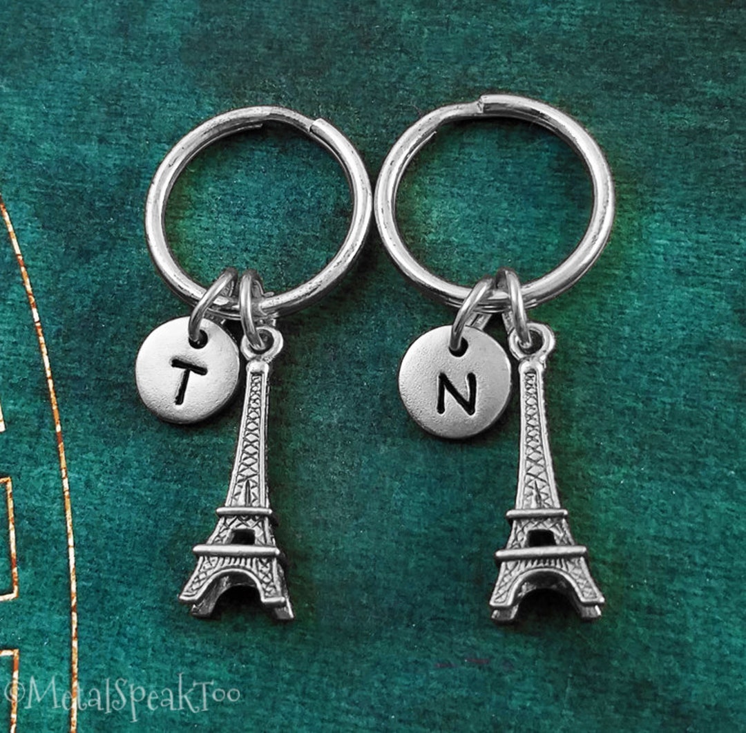 Eiffel Tower Keychain SET of 2 SMALL French Keychains Best Friend ...