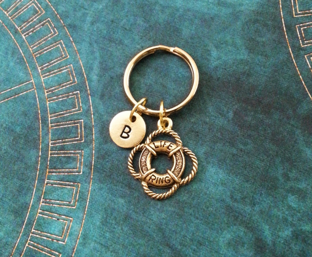 Life Ring Keychain VERY SMALL Life Ring Keyring Life Presever Keychain ...