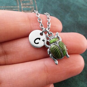 Scarab Keychain VERY SMALL Beetle Keychain Green Scarab Keyring Scarab ...