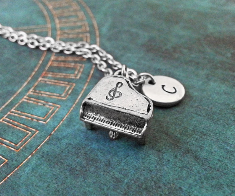 Piano Keychain SMALL Silver Piano Keyring Personalized - Etsy