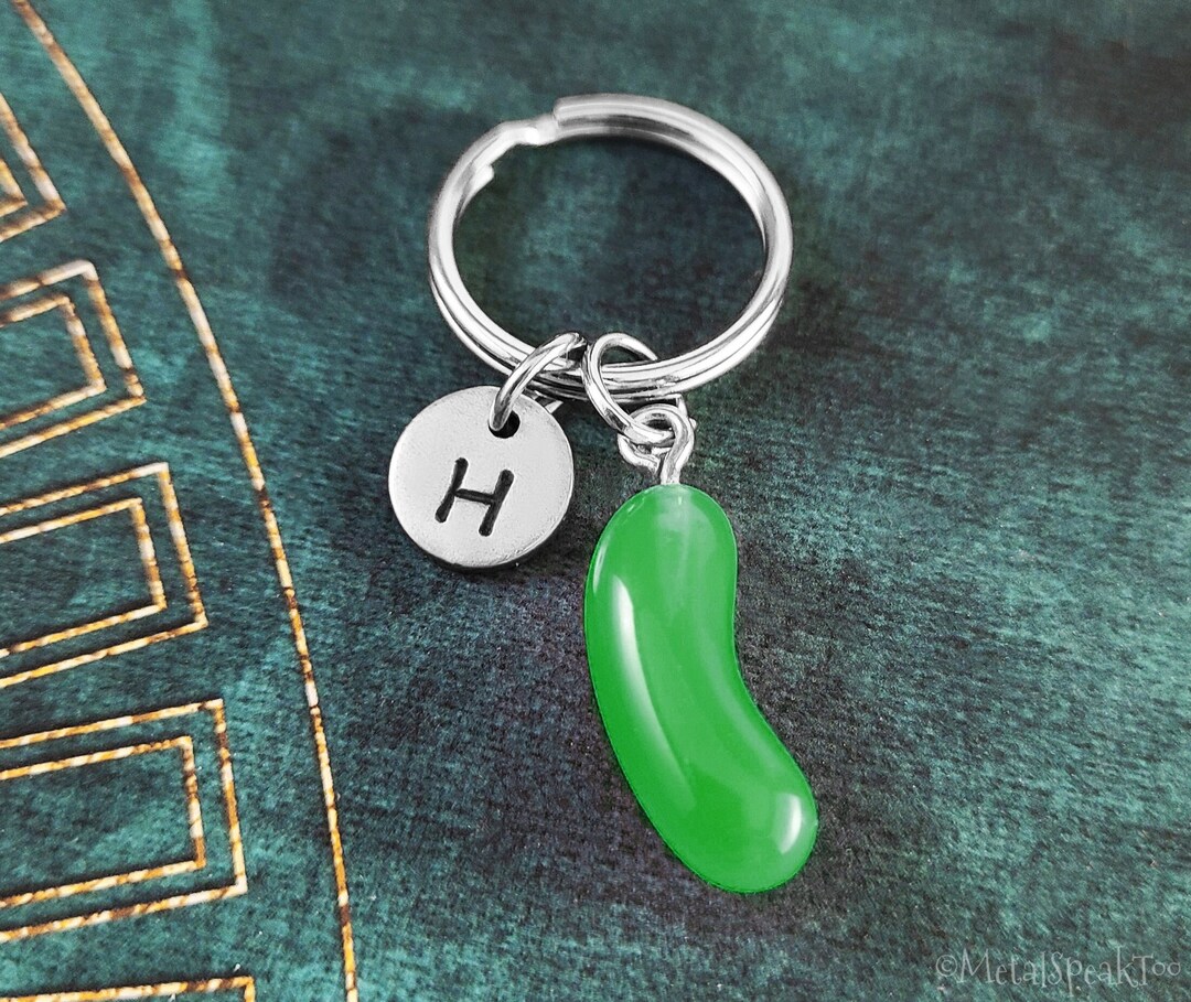 Jelly Bean Keychain SMALL Green Jelly Bean Keyring Candy Keychain ...
