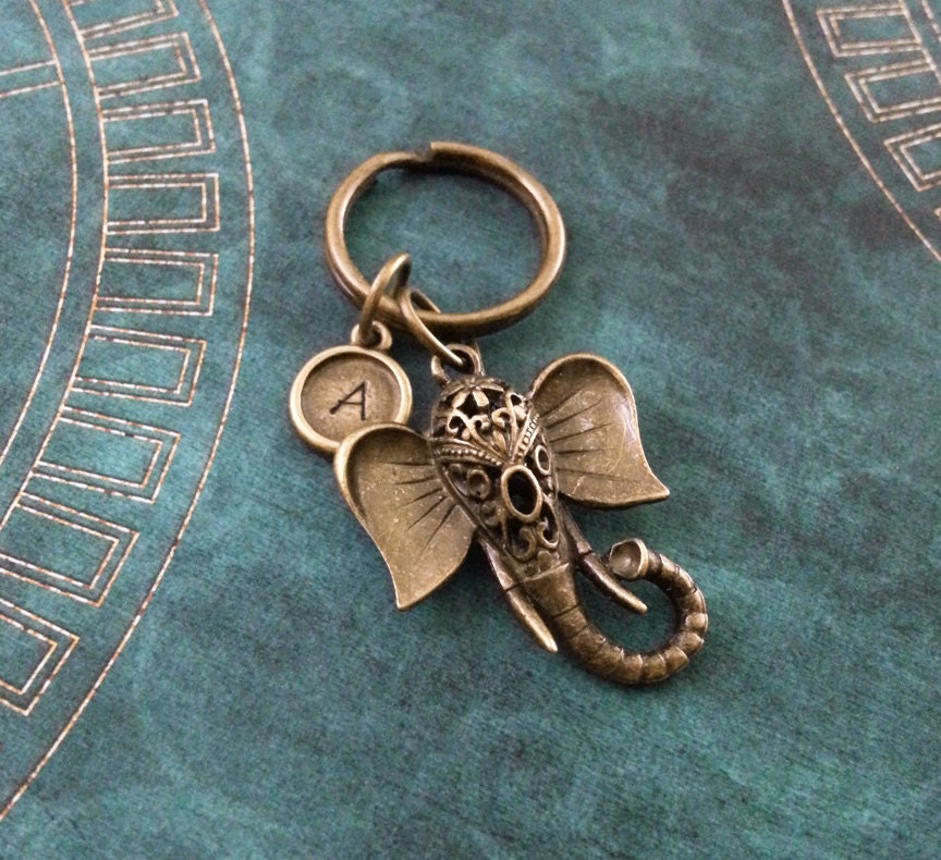 Elephant Keychain Elephant Keyring Custom Keyring | Etsy