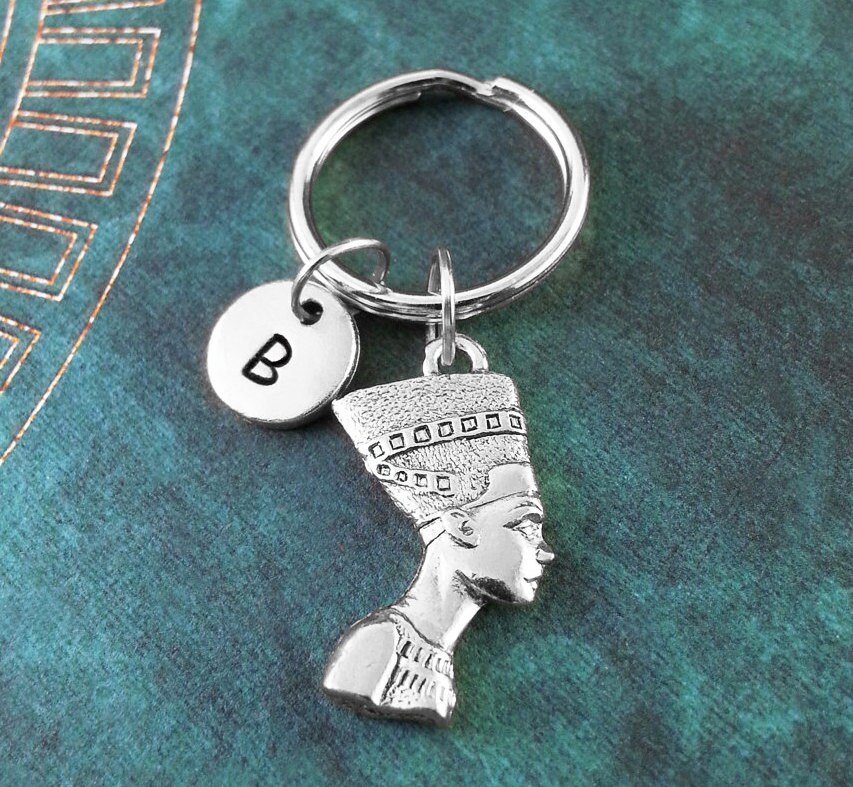 Nefertiti Keychain SMALL Queen Nefertiti Keyring Personalized | Etsy