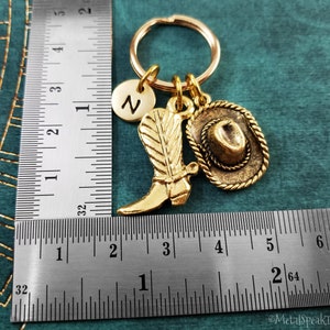 Cowboy Keychain Cowgirl Hat Keyring Cowboy Boot Pendant Personalized ...