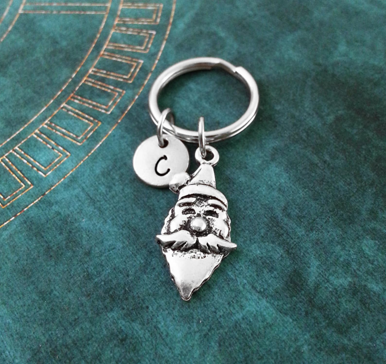 Santa Claus Keychain Personalized Keychain Santa Keyring | Etsy