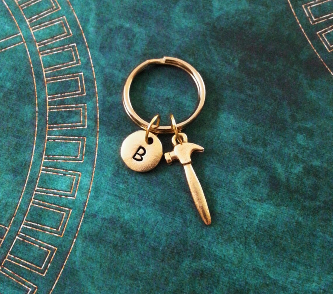 Hammer Keychain VERY SMALL Hammer Keyring Personalized - Etsy