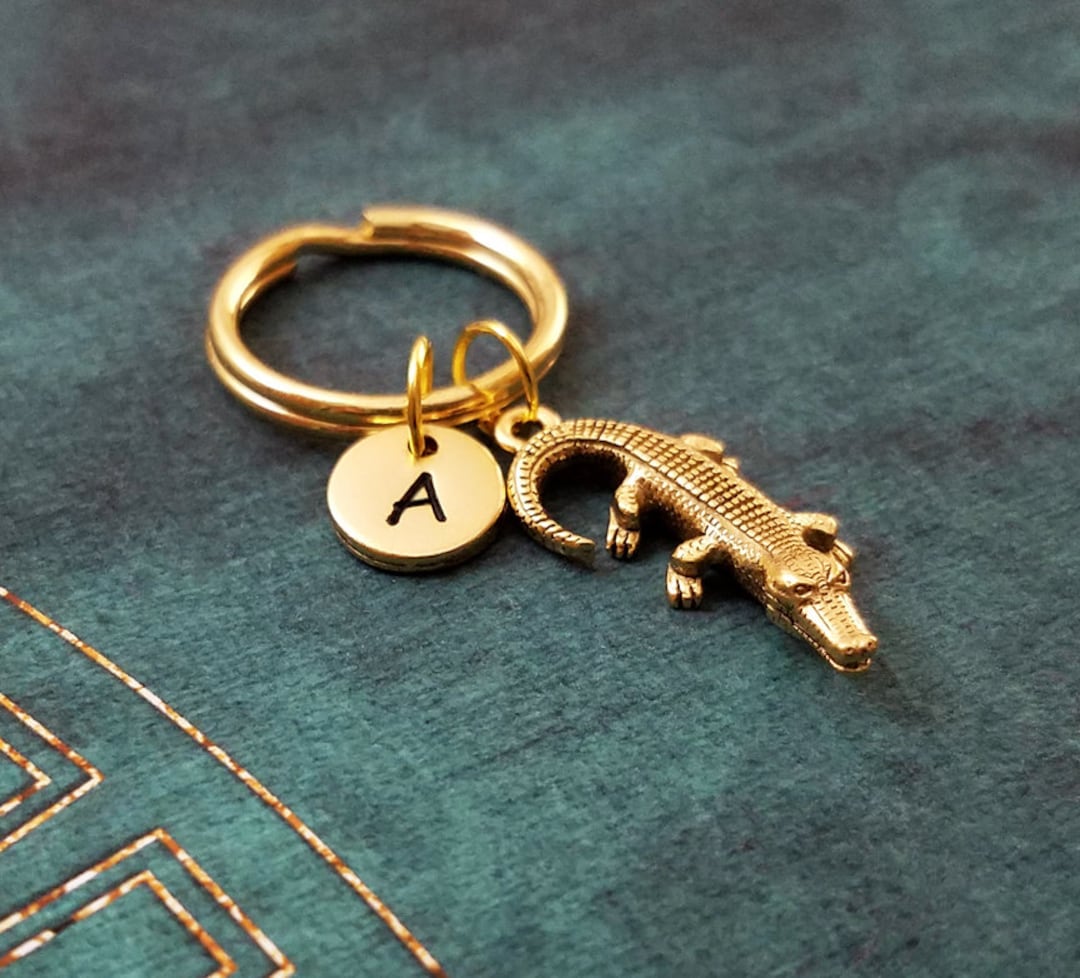 Alligator Keychain VERY SMALL Crocodile Keychain Personalized Keychain ...