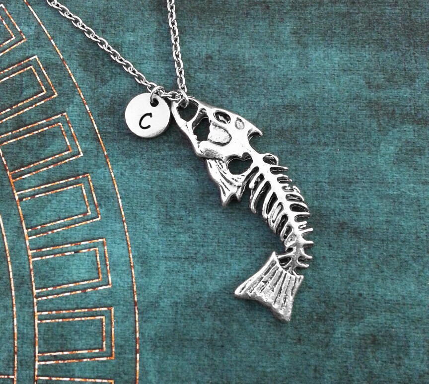 Fishbones Keychain LARGE Fish Bones Keychain Personalized - Etsy