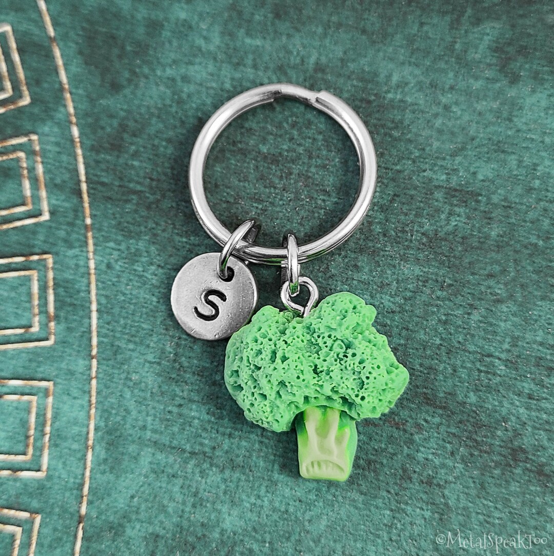 Broccoli Keychain SMALL Broccoli Keyring Broccoli Gift Personalized ...