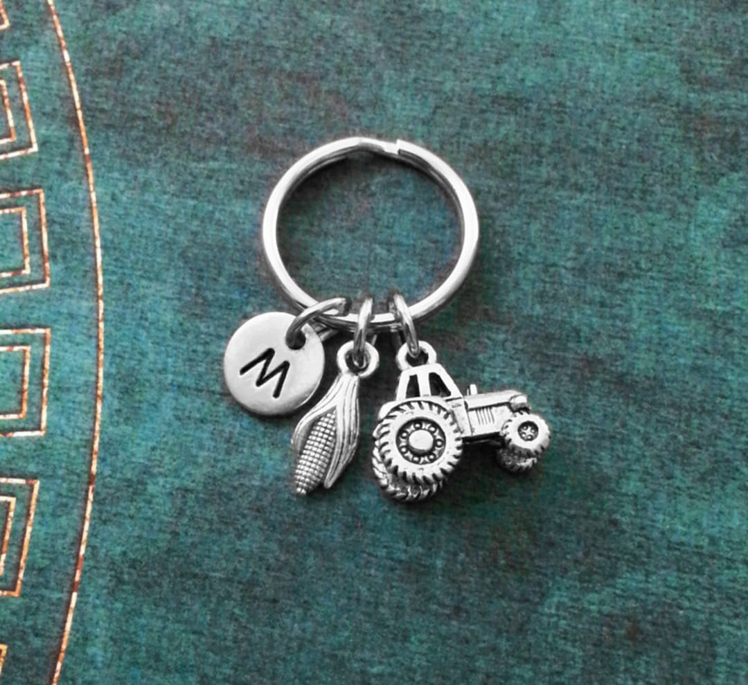 Tractor Keychain SMALL Tractor Keyring Dad Keychain Boyfriend Keychain ...