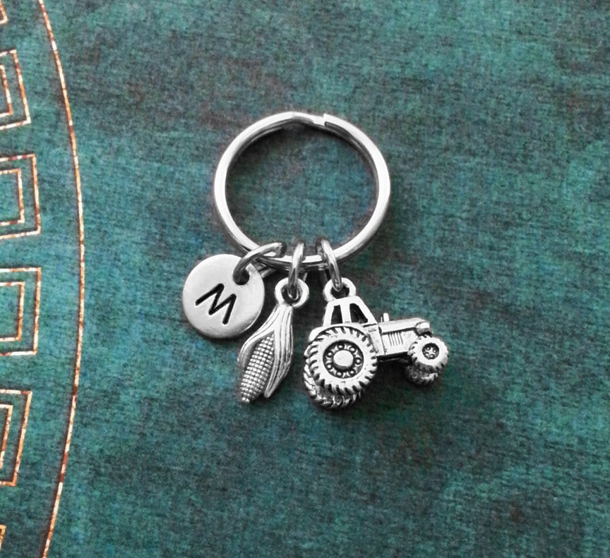 Tractor Keychain SMALL Tractor Keyring Dad Keychain Boyfriend | Etsy